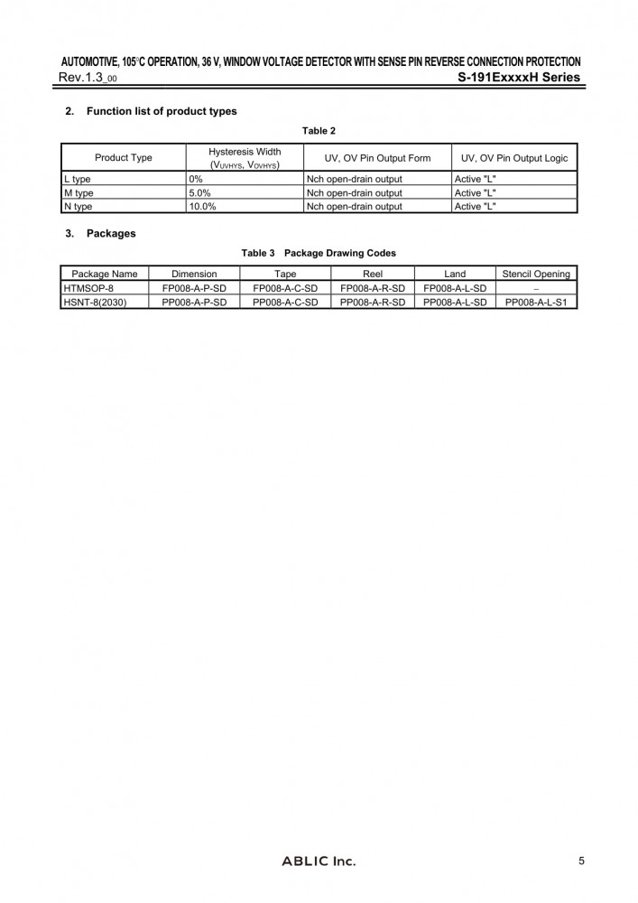 ABLIC S-191E datasheet page 5