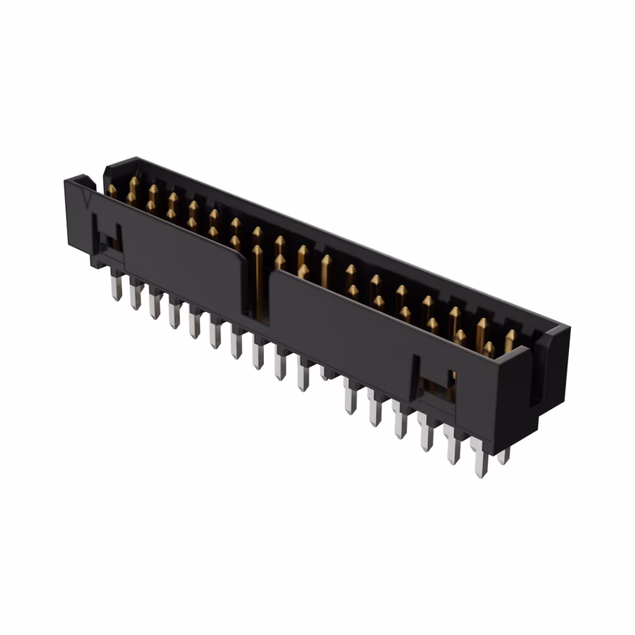 2.00mm Pitch, Milli-Grid PCB Header, Dual Row, Vertical, Through Hole, Shrouded, 34 Circuits, Circuit 21 Voided, 0.051µm Gold (Au) Plating, 2.50mm Tail Length, Dual Side Slots, Dual Friction Locks, Center Polarization, Tube for sale