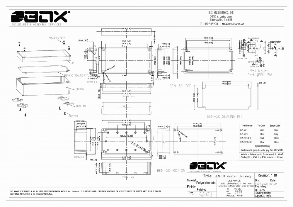 BEN-50 master drawing preview