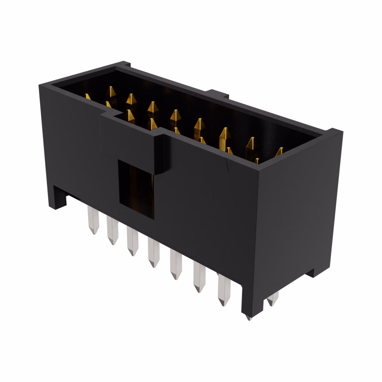 C-Grid III PCB Header, 2.54mm Pitch, Dual Row, Vertical, Shrouded, 16 Circuits, 0.76µm Gold (Au) Plating for sale