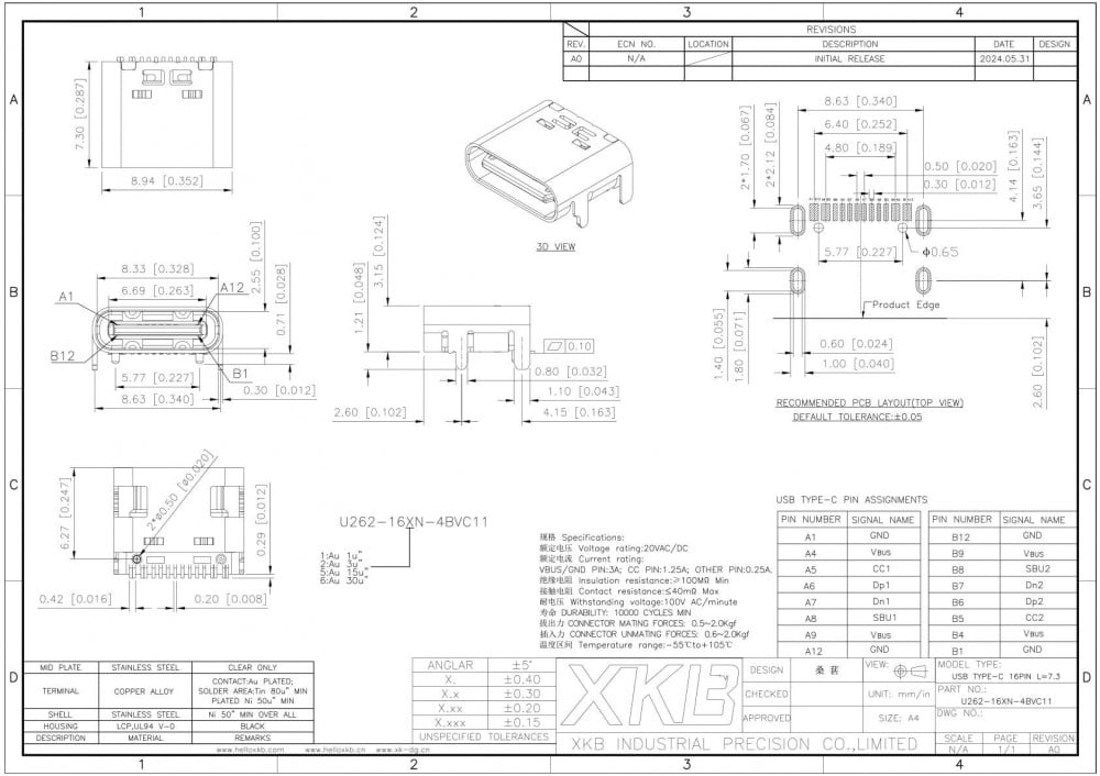 U262-161N-4BVC11 technical drawing preview