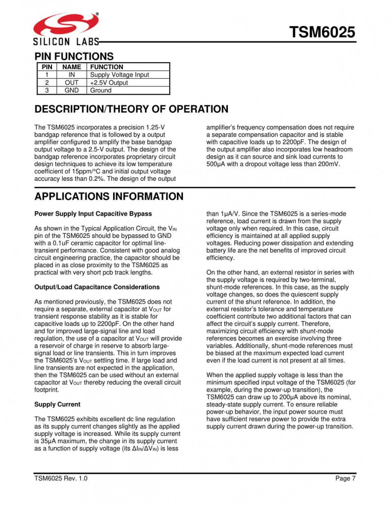 TSM6025 datasheet page 7