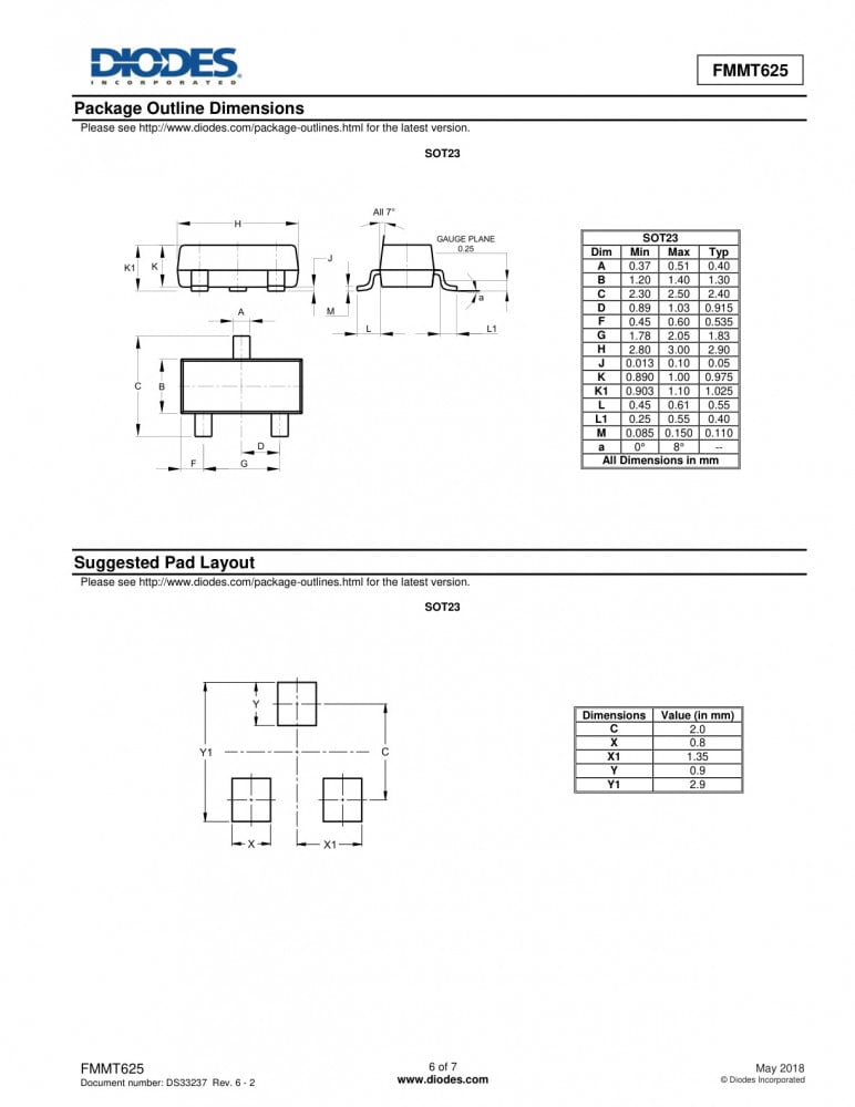 FMMT625TA datasheet page 6