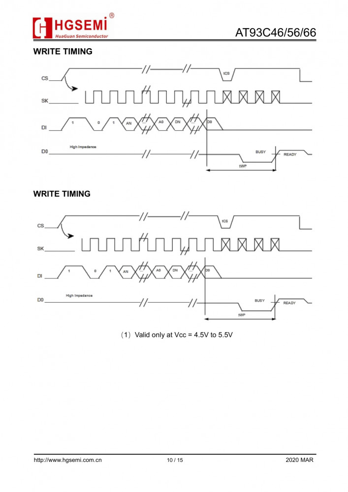 AT93C56M/TR datasheet page 10