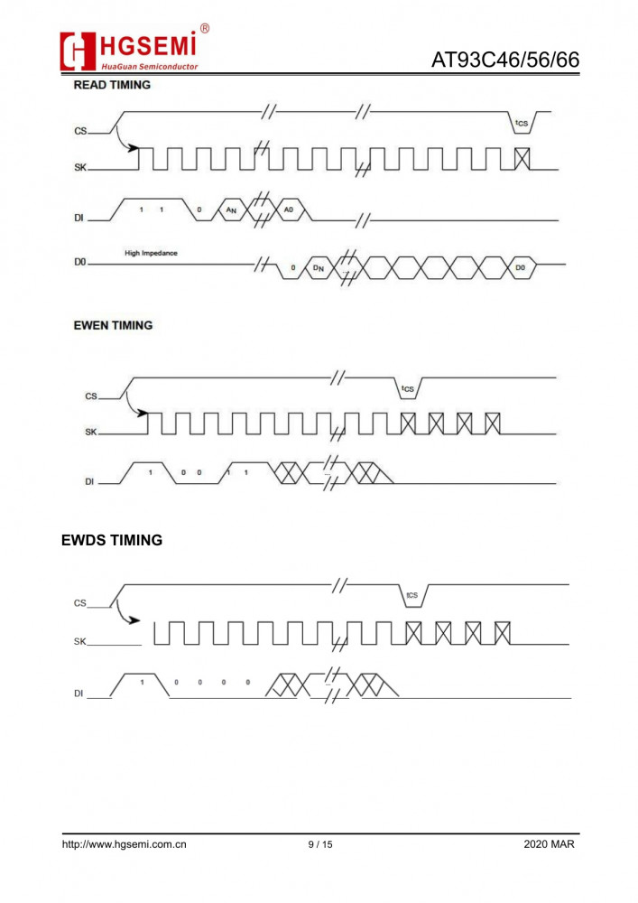 AT93C56M/TR datasheet page 9