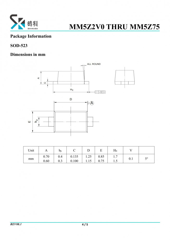 MM5Z4V3 datasheet page 4