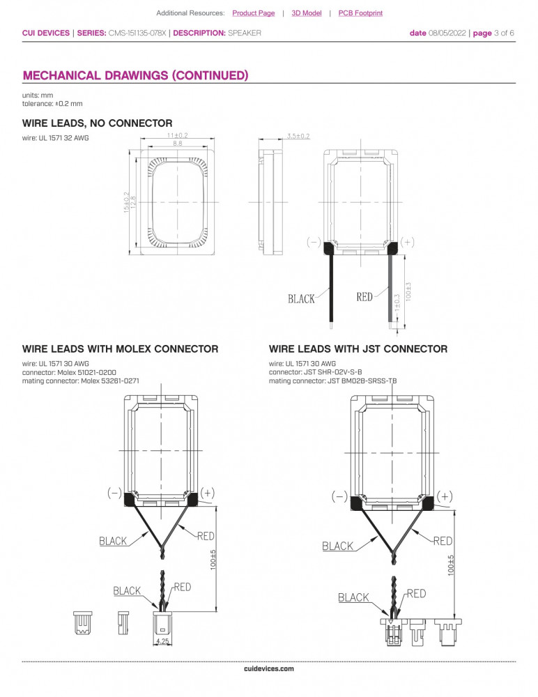 CUI CMS-151135-078L100B technical document, page 3