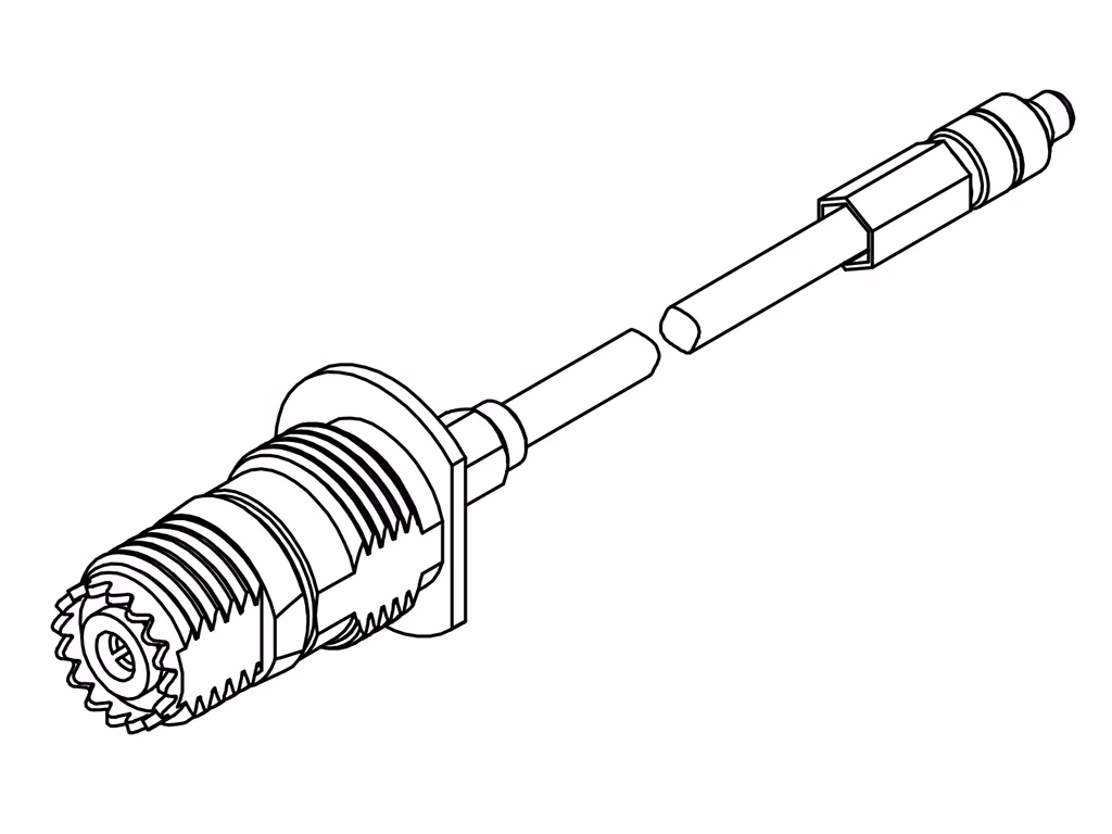 MCX Right-Angle Plug to MCX Right-Angle Plug on RG-316 Cable, 406.40mm Length, 50 Ohms