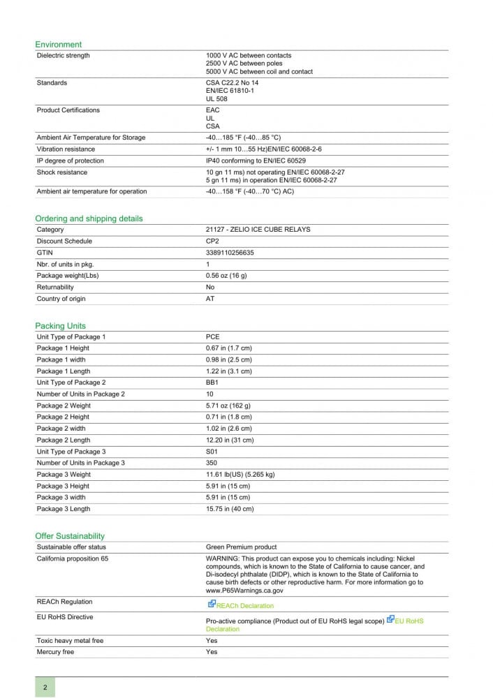 RSB2A080U7 technical document page 2