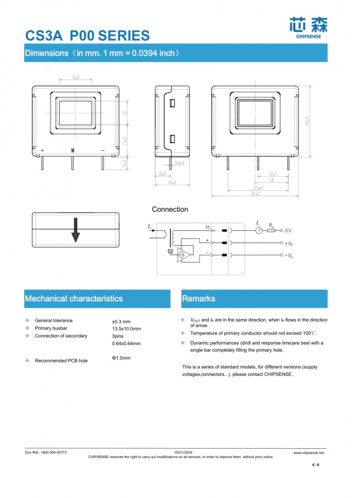 CS3A P00 series datasheet page 6