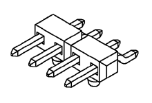 2.00mm Pitch Milli-Grid Breakaway Header, Surface Mount, Single Row, Parallel, with Peg, without Pick-and-Place Polyimide Tape, Tape on Reel Packaging, Mating Pin Length 6.00mm , 2 Circuits, Lead-Free