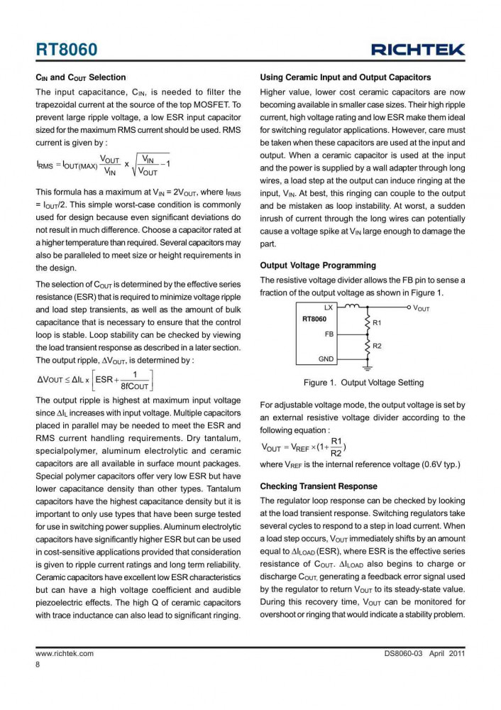RT8060 datasheet page 8