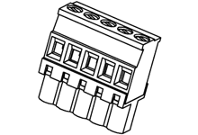 5.08mm Pitch Eurostyle Vertical Plug, with Reverse Imprinting, Rear Wire Entry, Gold (Au) Plated, Black, 9 Circuits