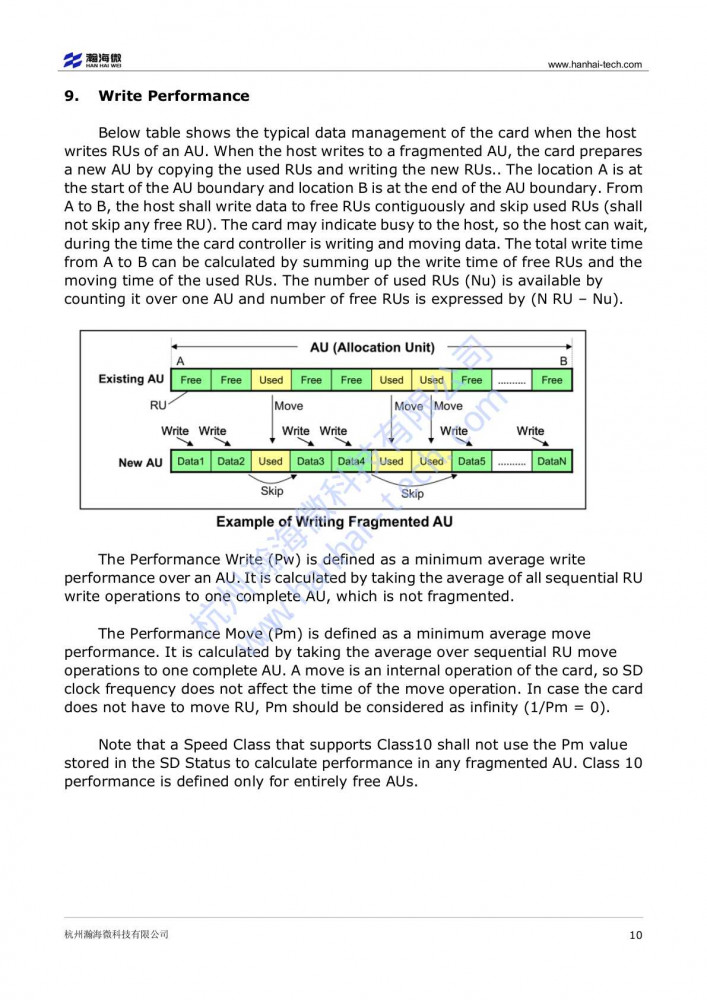 HANHAIWEI SD NAND specification page 10