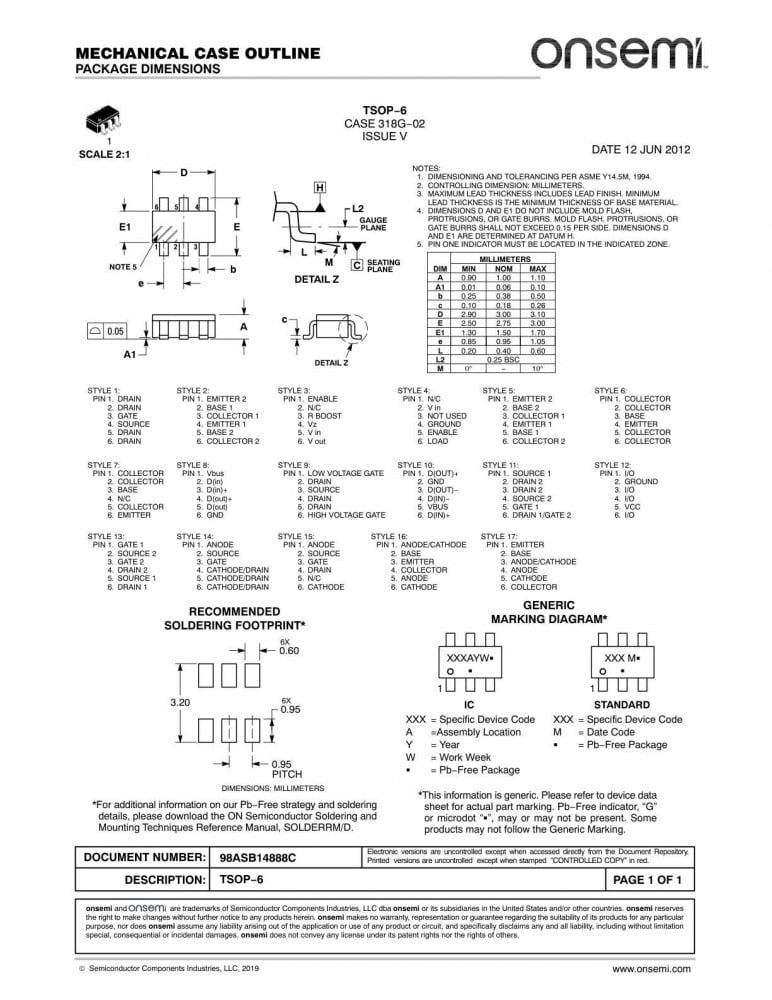 NUP4302MR6T1G package drawing