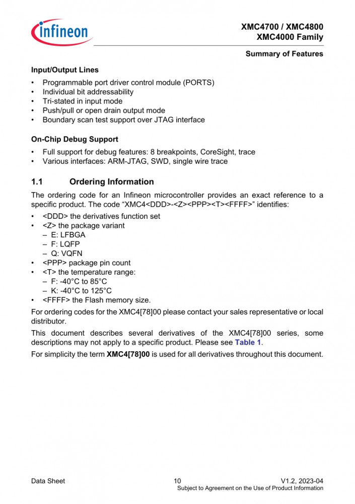 Infineon XMC4700 XMC4800 datasheet page 10