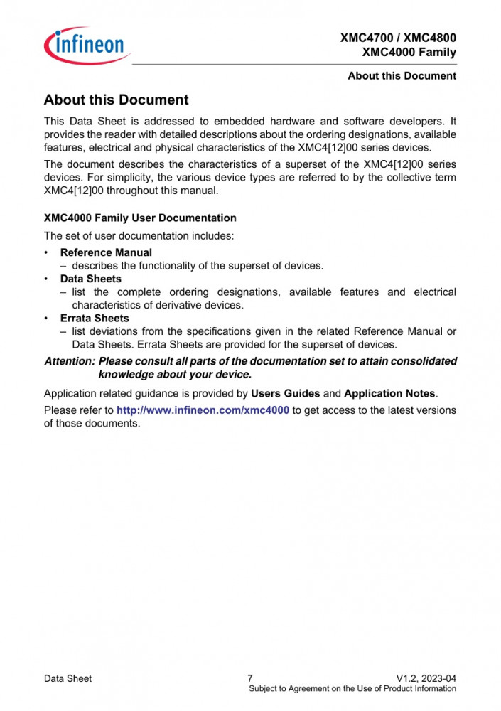 Infineon XMC4700 XMC4800 datasheet page 7