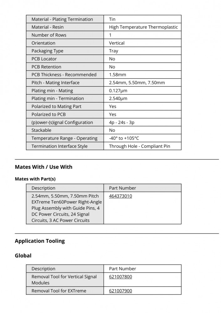 Technical document image 3 for MOLEX 465623010