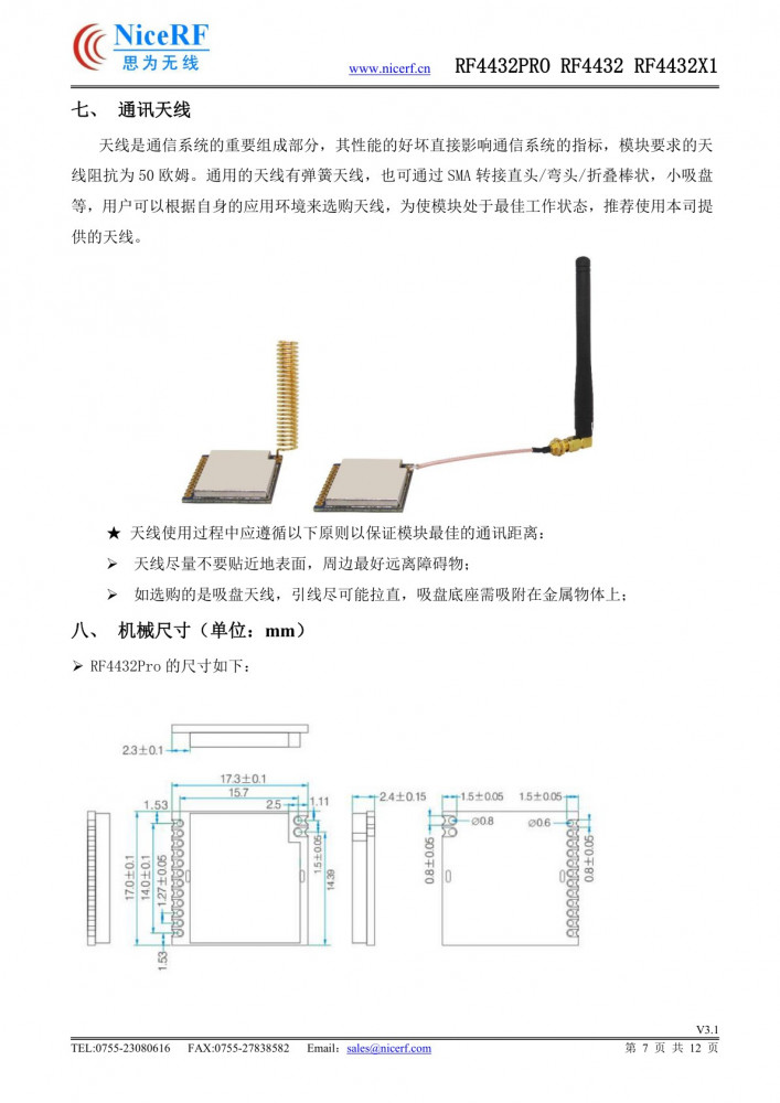 RF4432PRO-868 datasheet page 7
