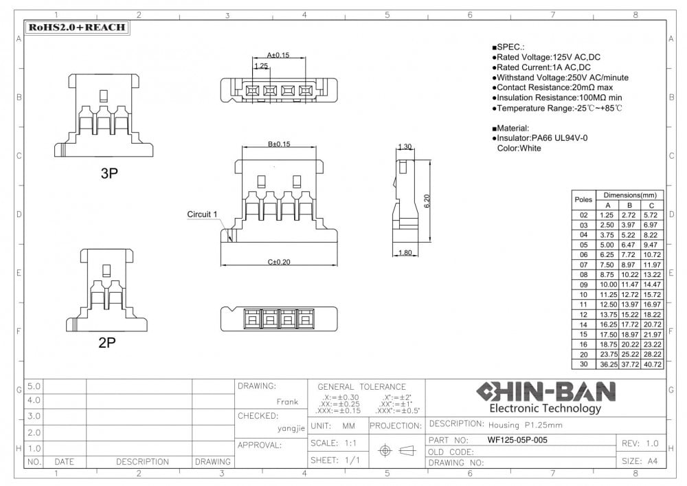 CHIN-BAN WF125-05P-005 drawing preview