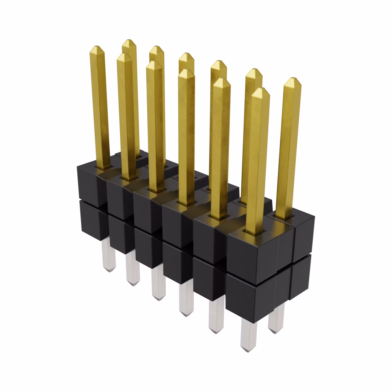 C-Grid Header, Through Hole, Dual Row Dual Body, Vertical, 12 Circuits, 0.38µm Gold (Au) Plating, 4.75mm Stacking Height, Tray Packaging, Lead-Free for sale