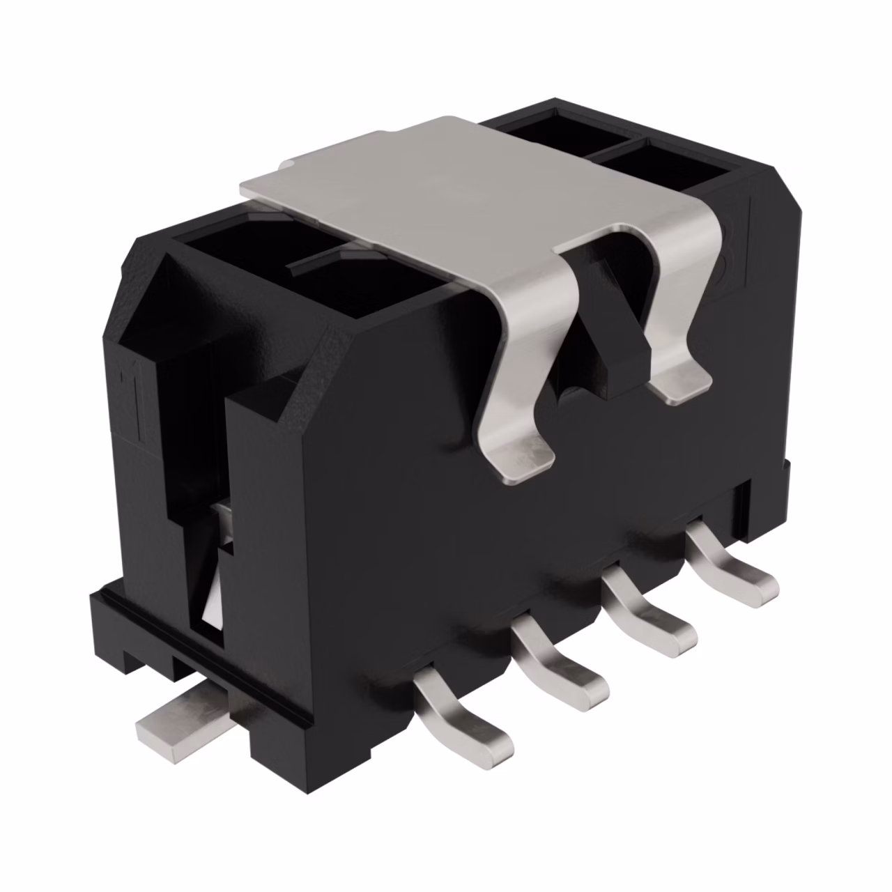 Micro-Fit+ Vertical Header, Surface Mount, 3.00mm Pitch, Dual Row, 8 Circuits, 1.50µm Matte Tin (Sn) Plating, Glow-Wire Capable, Solder Nail, Black, Tape and Reel