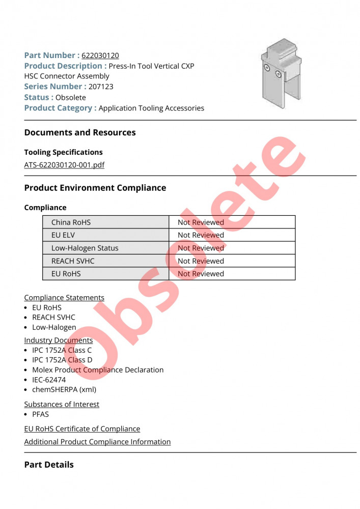 622030120 tooling document preview, page 1