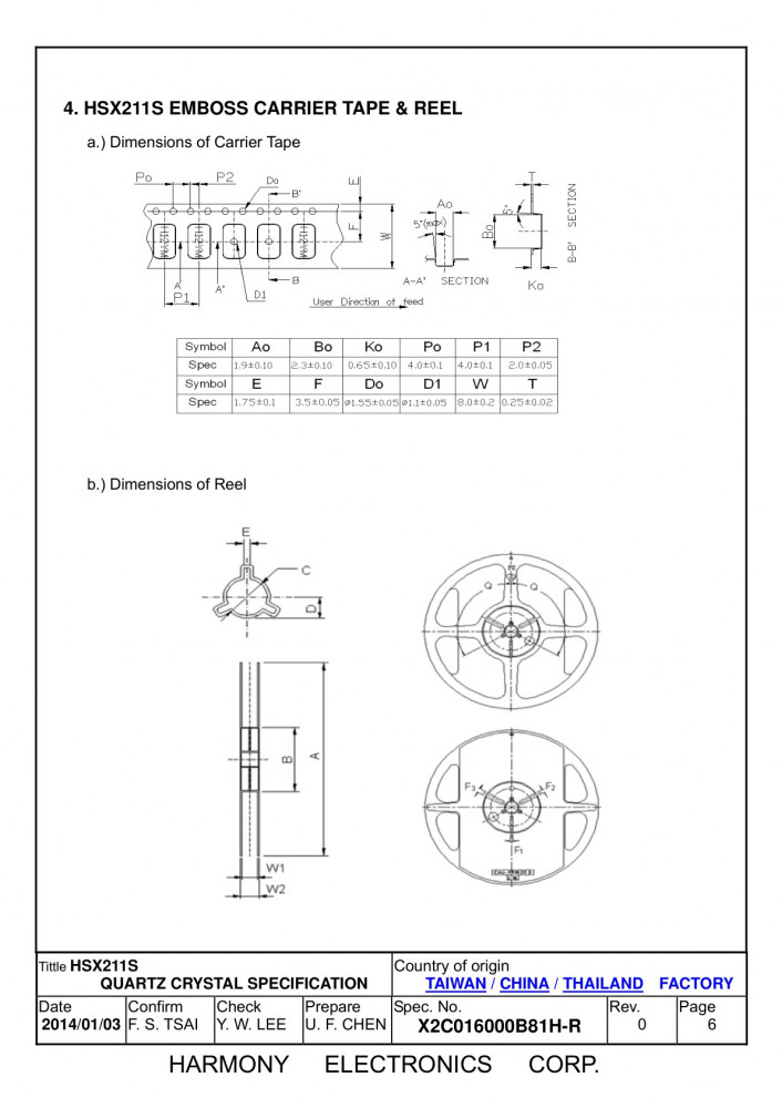 X2C016000B81H-R specification page 6