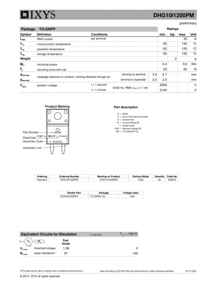 DHG10I1200PM datasheet page 3