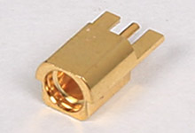 MMCX Jack, Straight, PCB Receptacle, End Launch, Brass Body, Gold (Au) Plated, Half Round Center Contact, Tape and Reel, 50 Ohms for sale