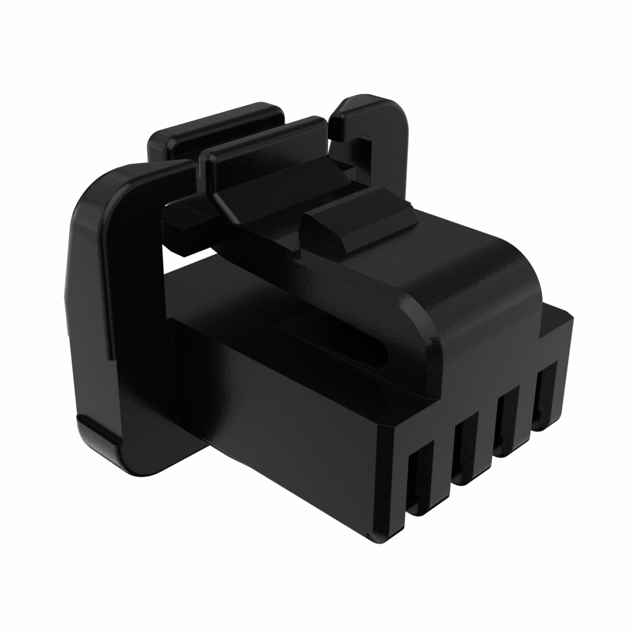 1.00mm Pitch, Rely-On Receptacle Crimp Housing, Single Row, Inner Positive Lock, 4 Circuits, Black for sale