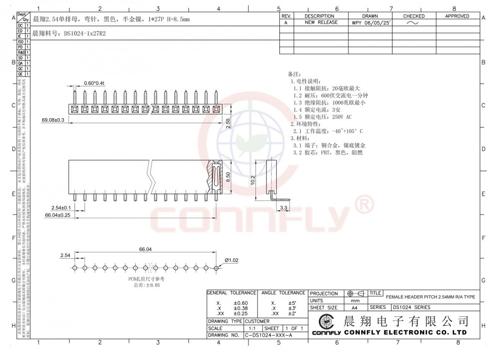 DS1024-1x27R2 technical drawing preview