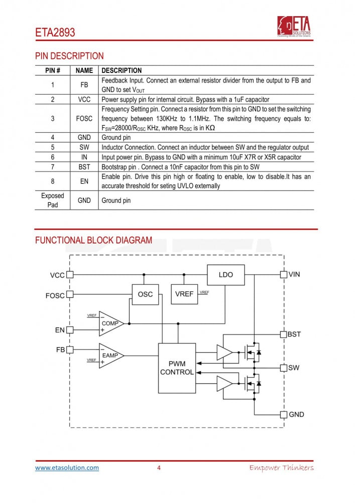ETA2893 datasheet page 4