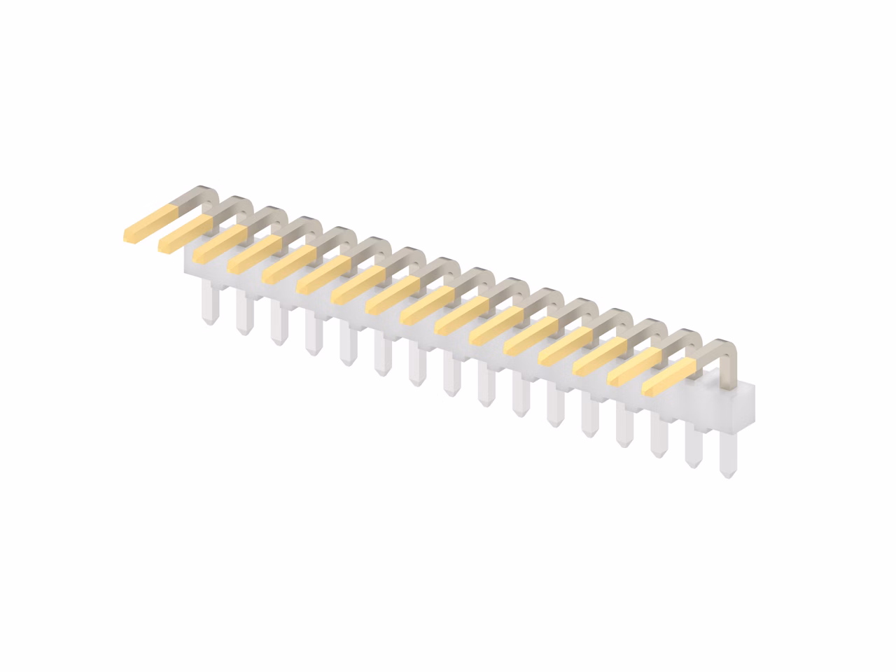 KK 254 Wire-to-Board Header, Single Row, Right-Angle, 16 Circuits, PA Polyamide Nylon, Gold (Au) Plating for sale