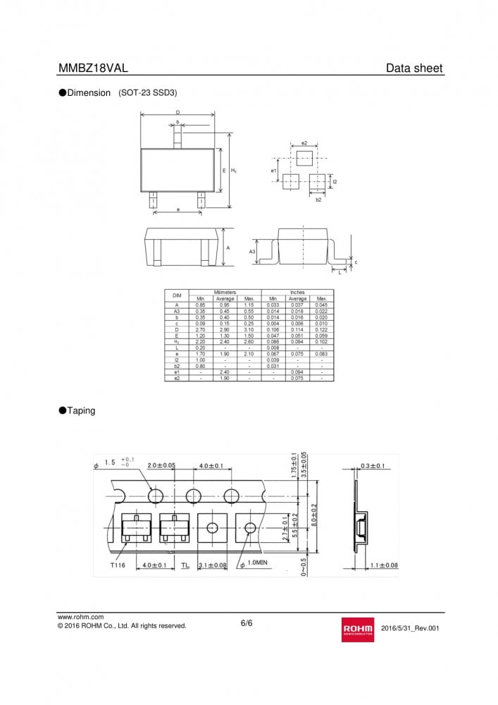 ROHM MMBZ33VALT116 datasheet page 6