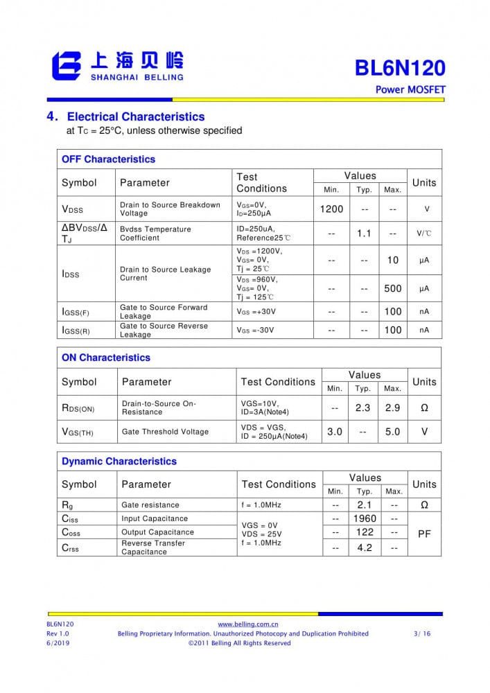 BL6N120-A datasheet page 3