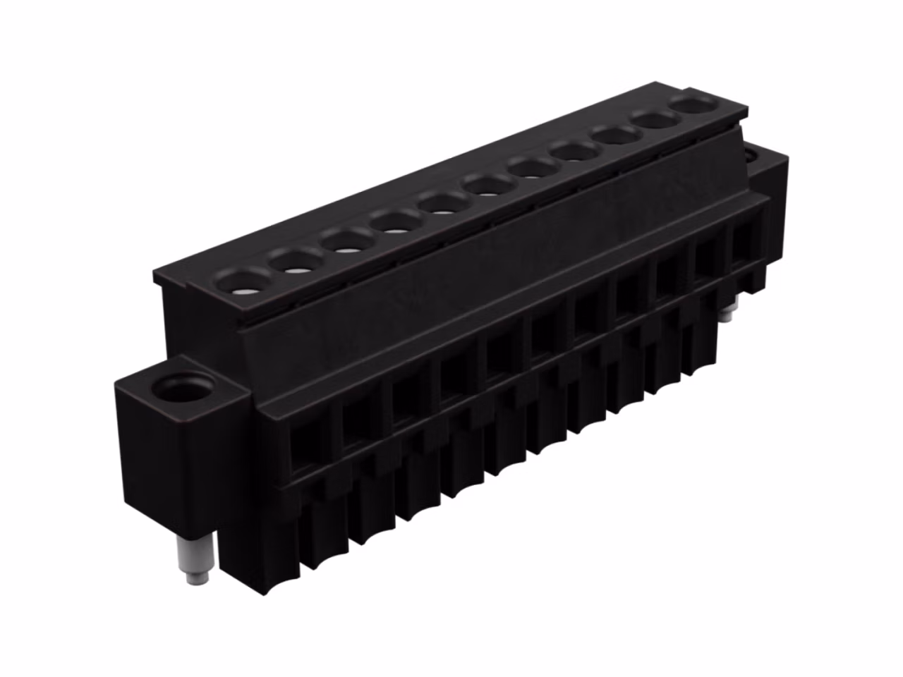 3.81mm Pitch Eurostyle Vertical Plug, with Retention Screws and Reverse Imprinting, Rear Wire Entry, Black, 11 Circuits for sale