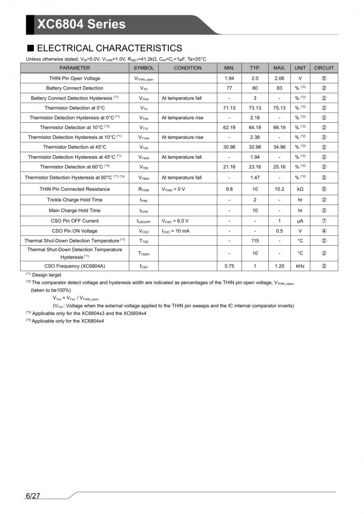 XC6804A4E14R-G datasheet page 6