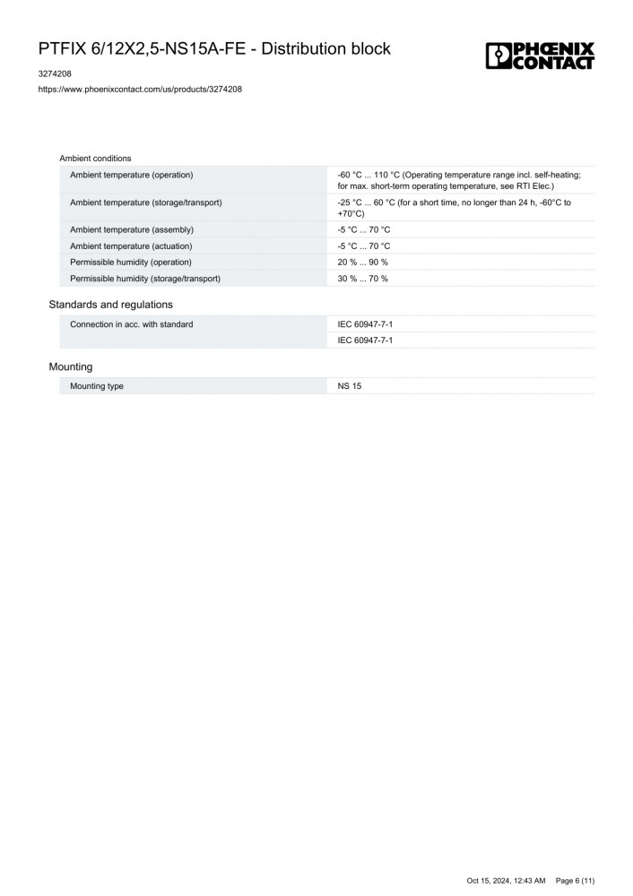 Phoenix Contact 3274208 technical document page 6