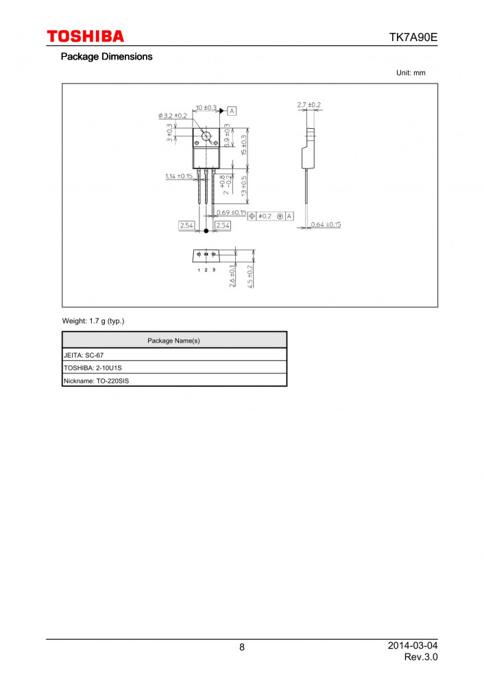 TK7A90E datasheet page 8