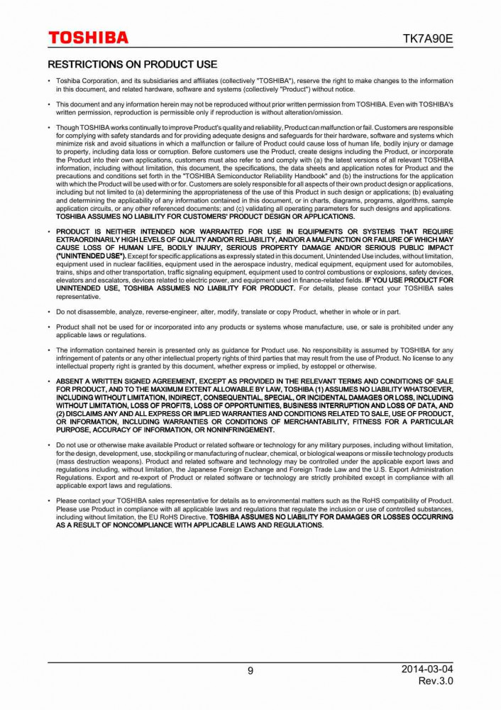 TK7A90E datasheet page 9