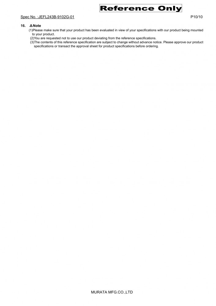 PLT5BPH series specification page 10