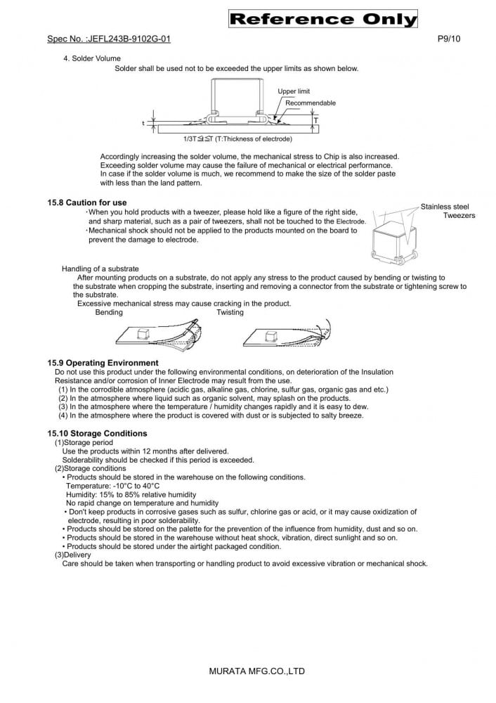 PLT5BPH series specification page 9