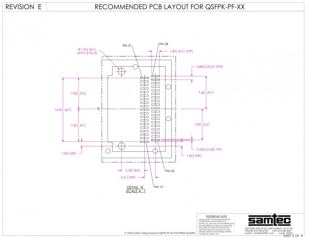 Samtec QSFPK-PF-02 drawing page 2