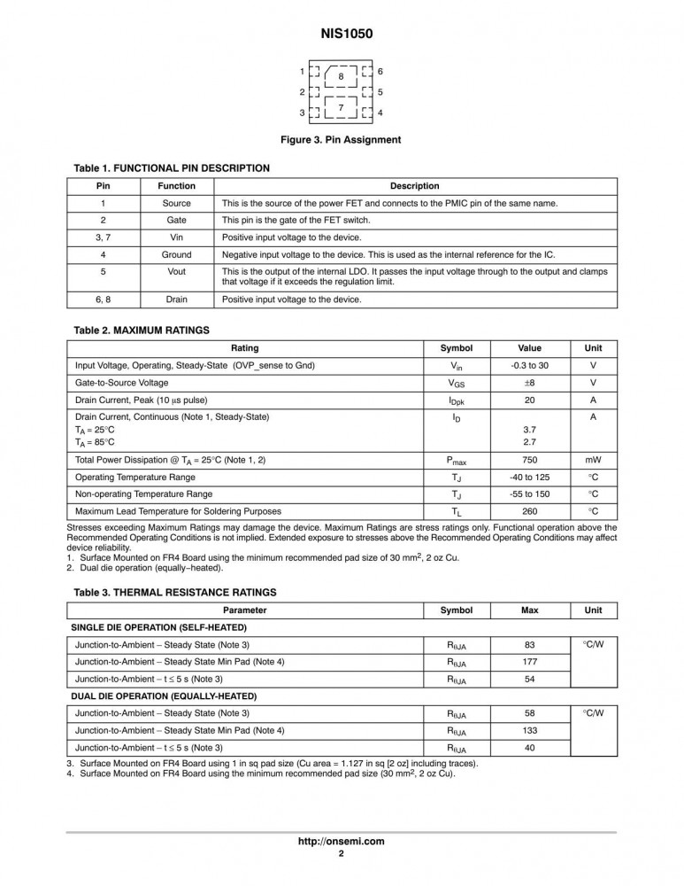 NIS1050 datasheet page 2