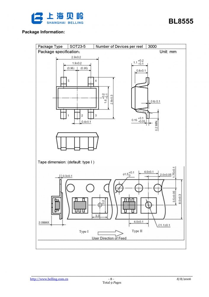 BL8555 datasheet page 8