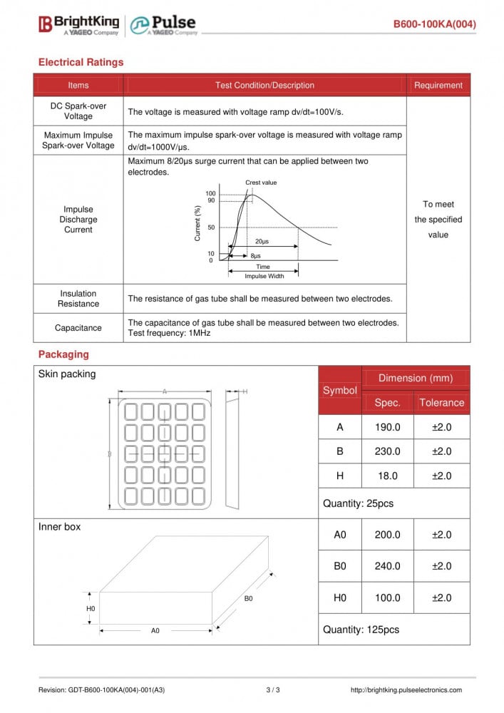 B600-100KA(004) datasheet page 2