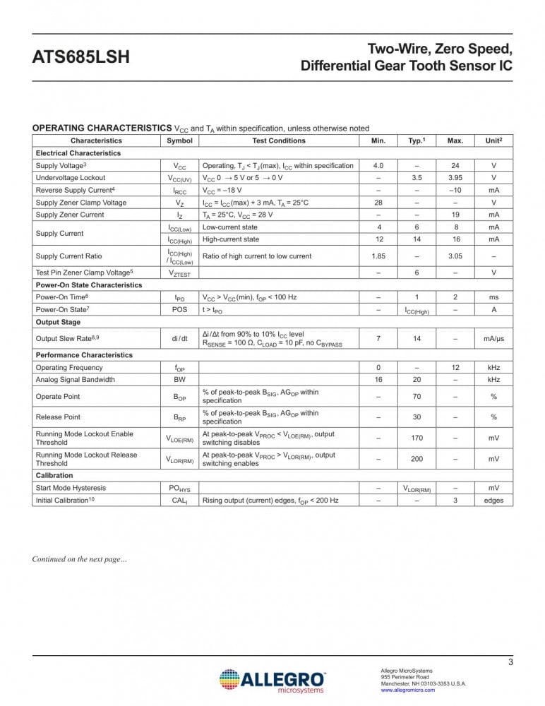 ATS685LSHTN-T datasheet page 3