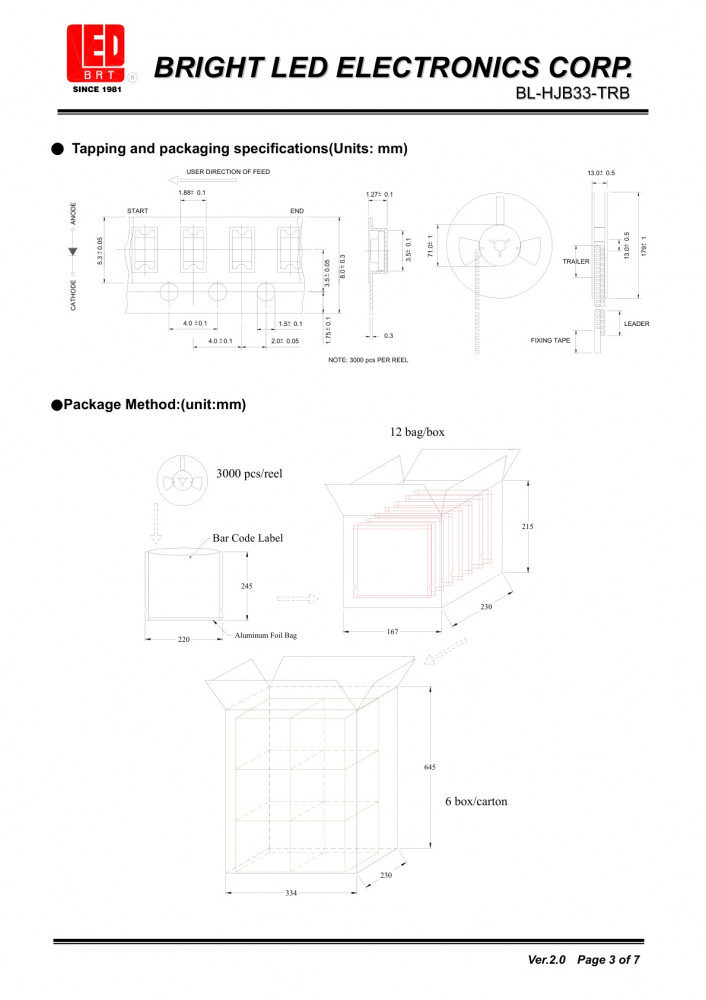 BL-HJB33-TRB datasheet page 3