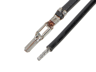Pre-Crimped Lead Mizu-P25 Male-to-Pigtail, Tin (Sn) Plating, 300.00mm Length, 0.50mm² Wire, Black for sale